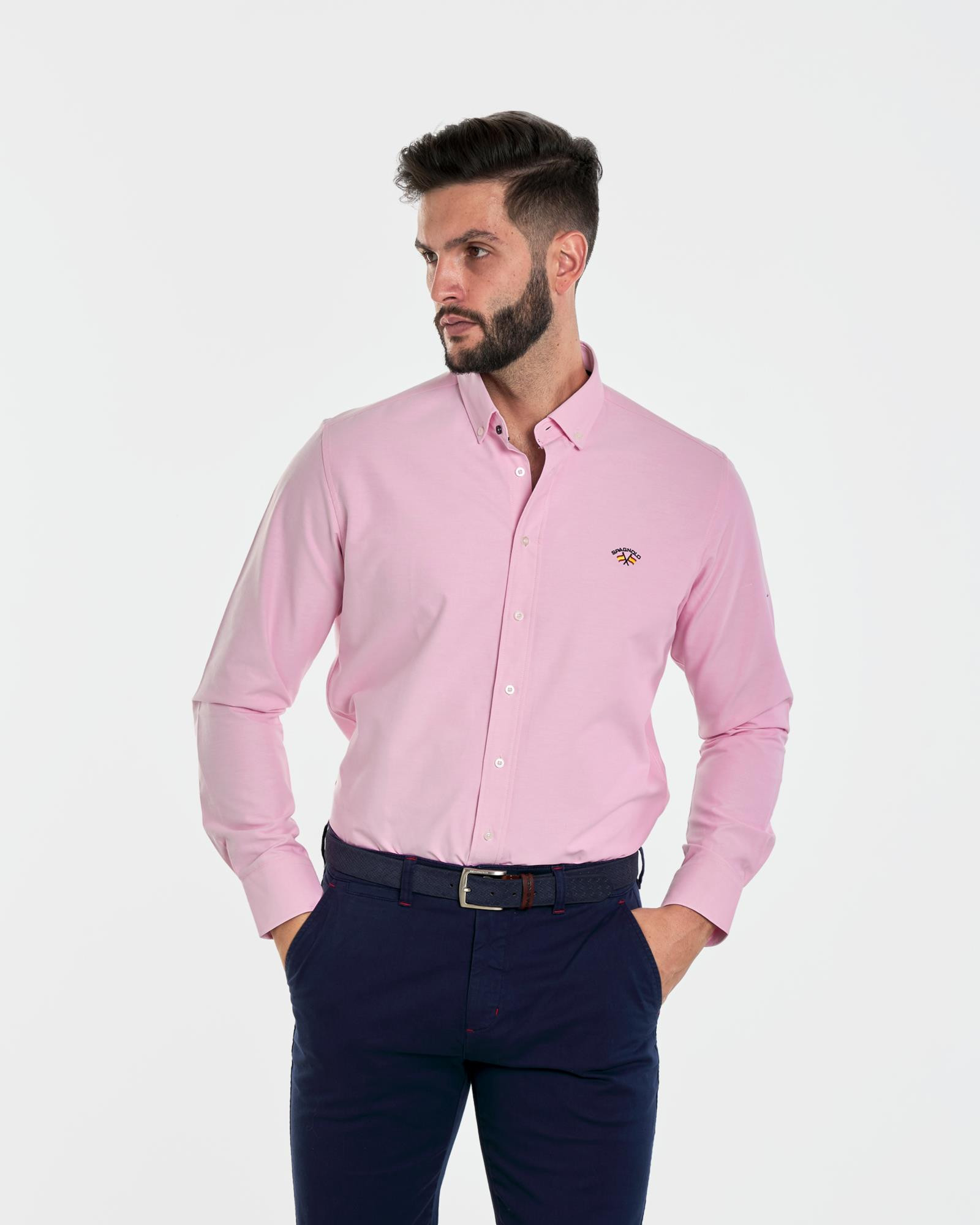 CAMISA 8068 CBOTON BANDERA OXF.LISO Color 000020 REF.: 000020 Talla 01